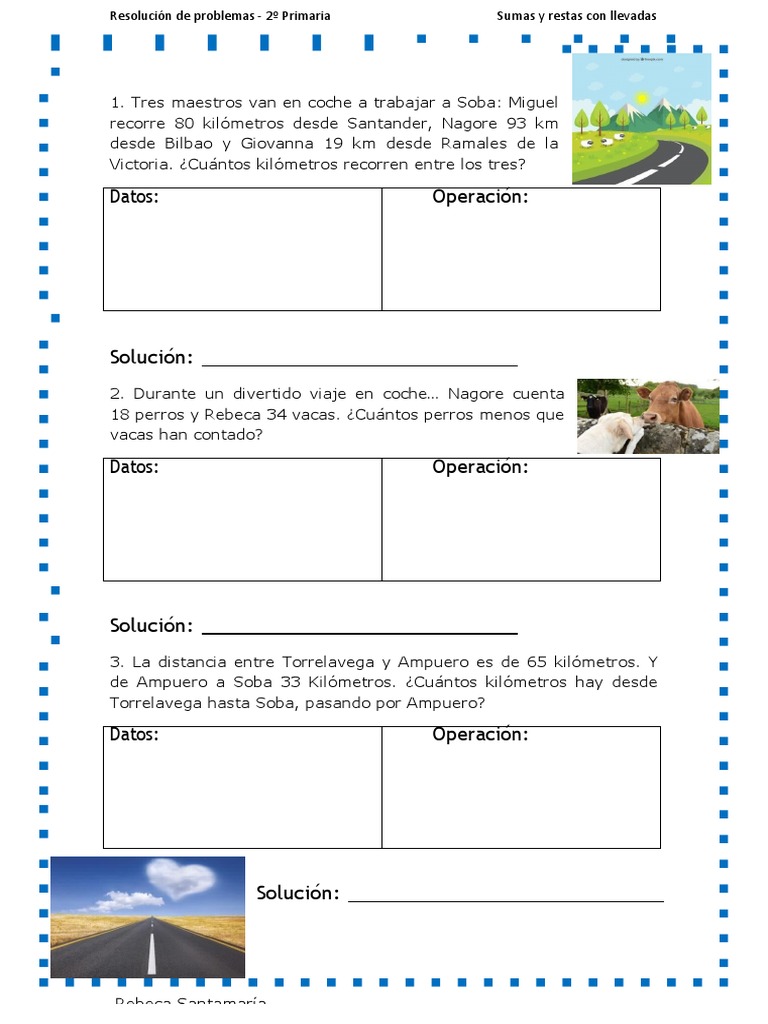 Problemas Matemat 2°basico | PDF
