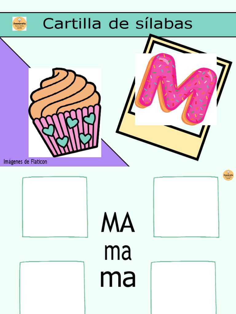Cartilla de Sílabas Con M Fono - Grafia02 | PDF
