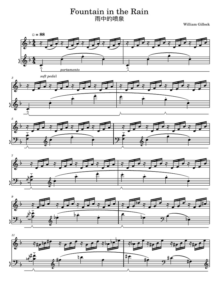 Fountain in The Rain William Glock | PDF