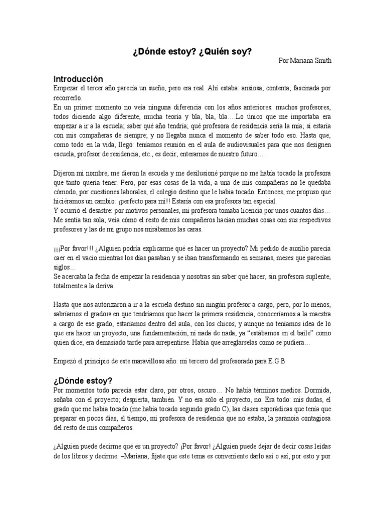 ¿Dónde Estoy | PDF