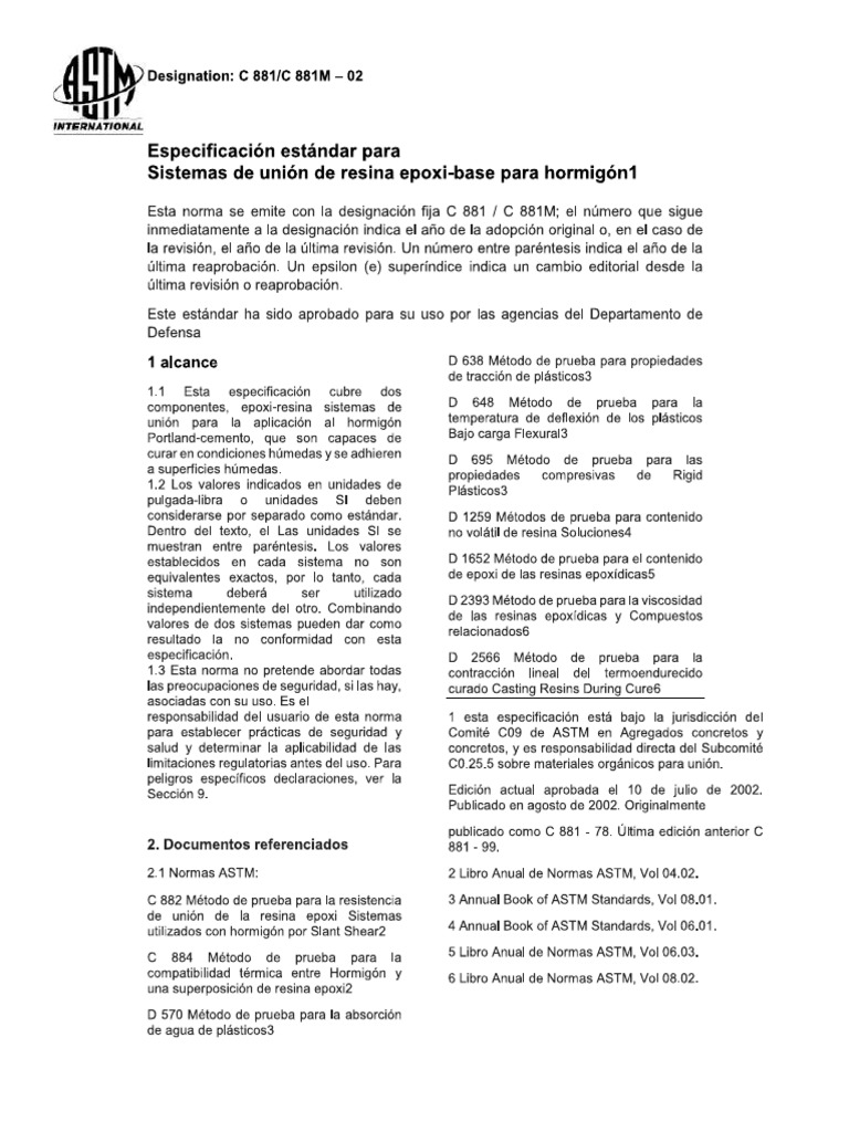 ASTM C881 Aditivos | PDF