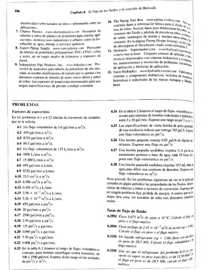 Mecanica de Fluidos Robert Mott 6ta Edicion Archivo 203 | PDF | Rieles ...