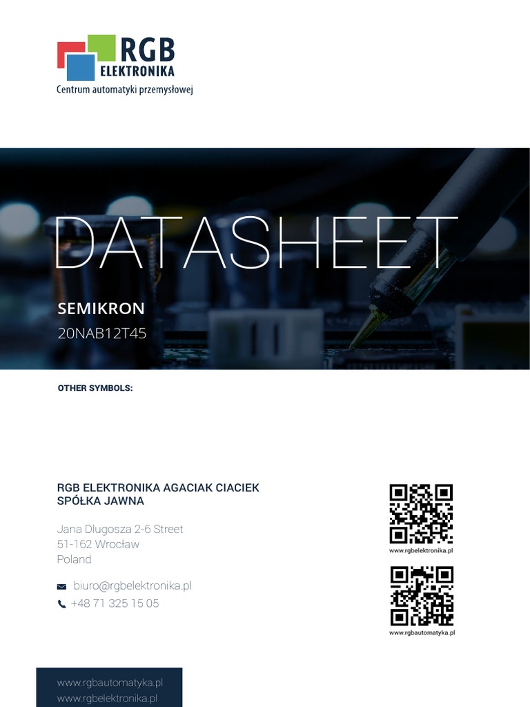 Moduł Ipm Skiip 20nab12t45 1200v 15a Semikron Datasheet | PDF | Power ...