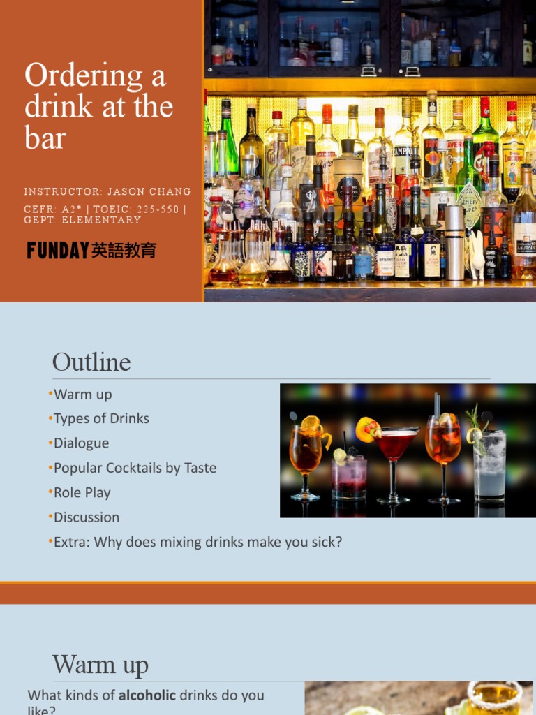 Bar Drink Ordering Guide | PDF | Alcoholic Beverages | Cocktails