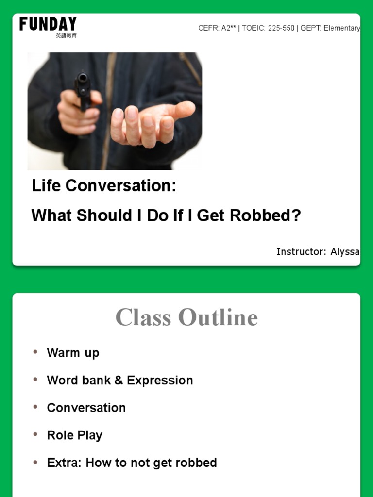 A2 What Should I Do If I Get Robbed Pdf
