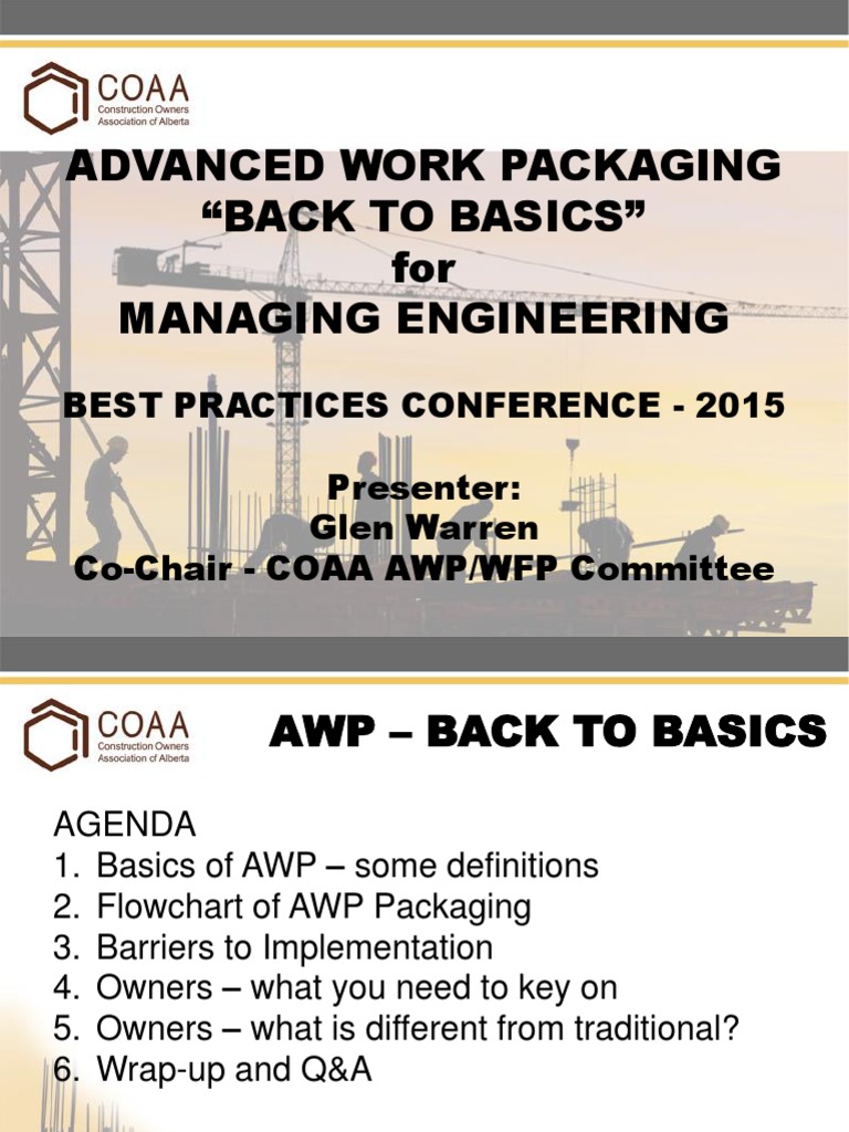 BPC 2015 PRS 06 2015 v1 Workshop Engineering Work Packages | PDF ...