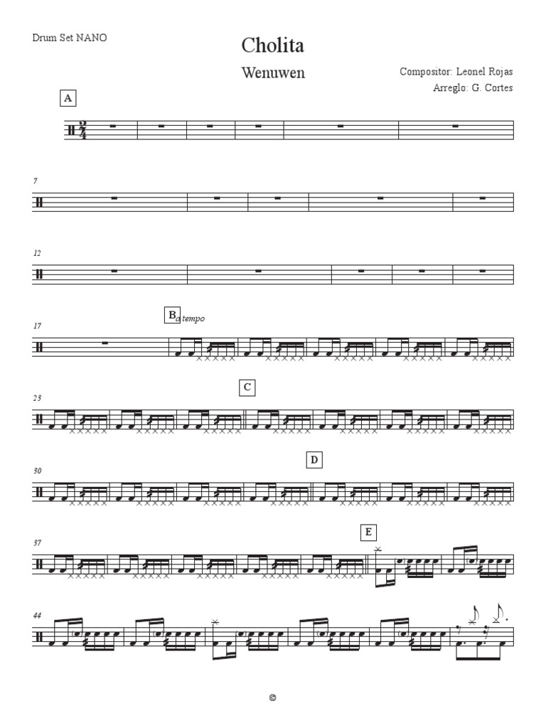 Cholita - Drum Set | PDF