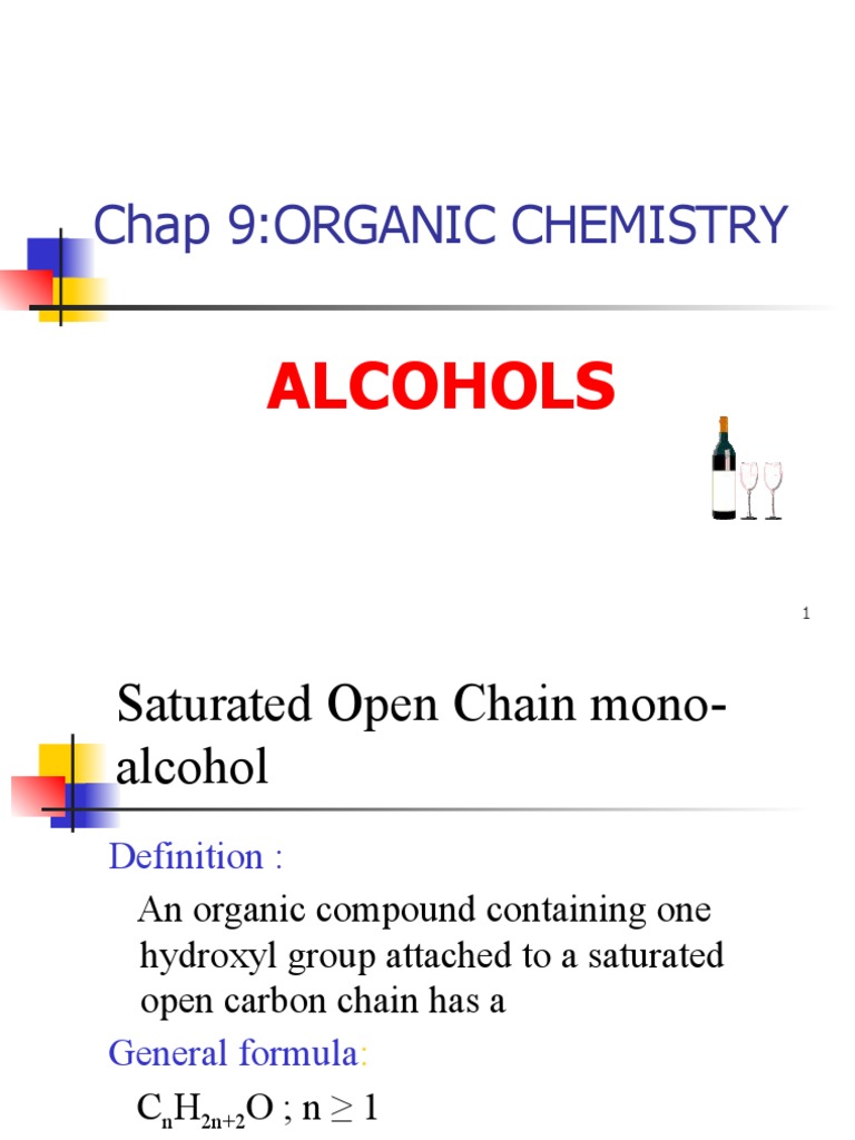 Organic Chemistry-Alcohols Upload 1 | PDF | Functional Group | Alkane