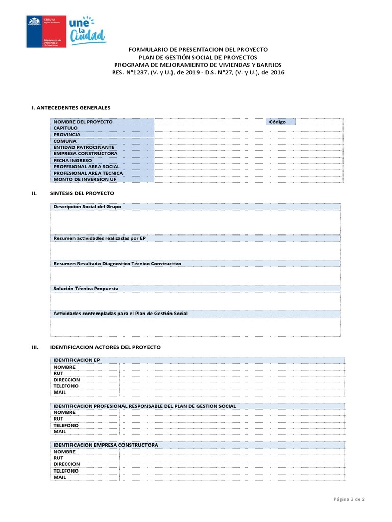 Anexo 7 Formulario de Presentación | PDF