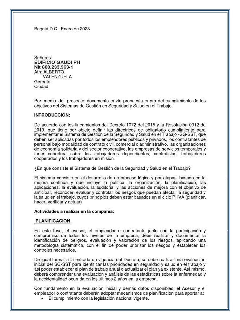 Propuesta Edificio Gaudi | PDF | Auditoría | Planificación