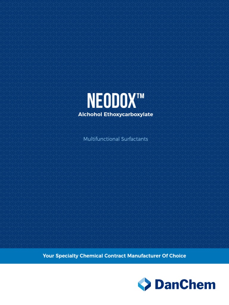 DanChem Booklet Template - 081618sm | PDF | Surfactant | Detergent