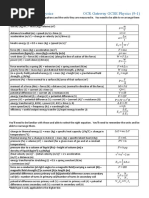 Csec Physics Formula Sheet | PDF