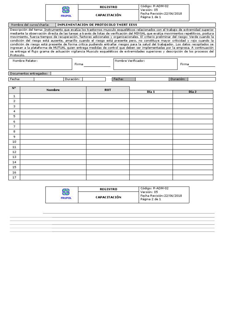 Implementacion Protocolo Tmert Eess | PDF