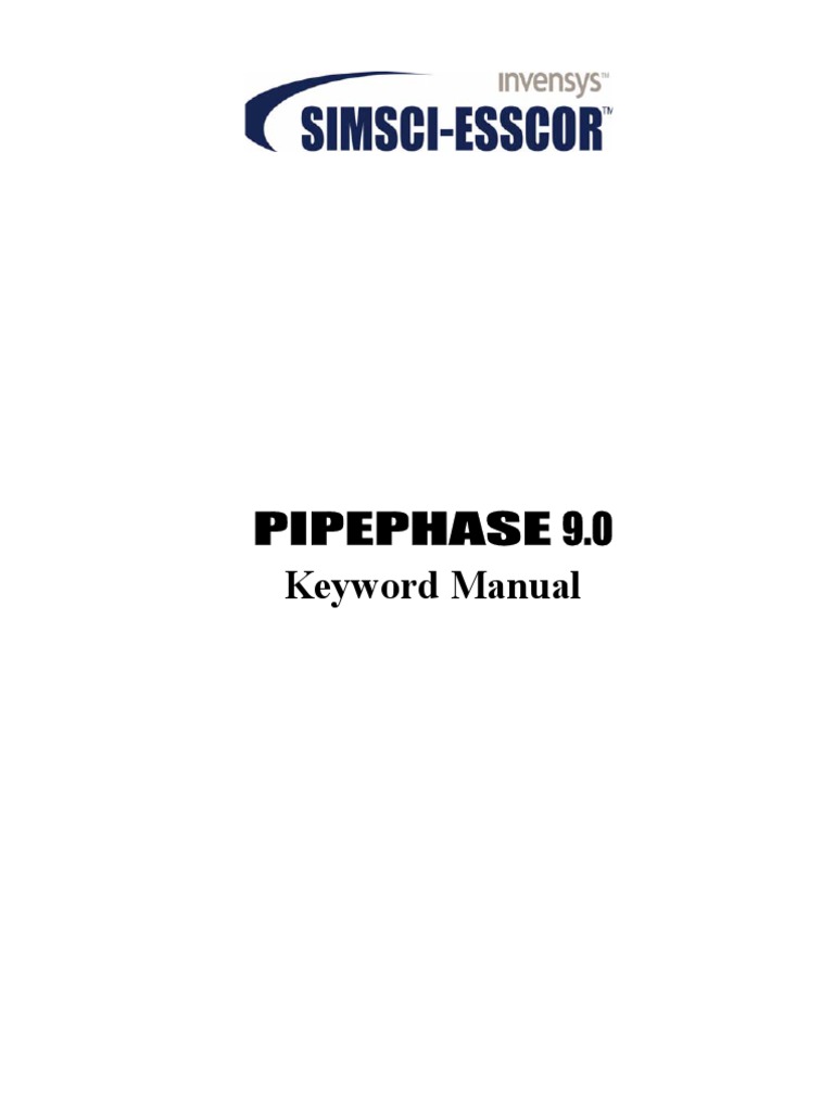 PIPEPHASE Keyword Manual | PDF