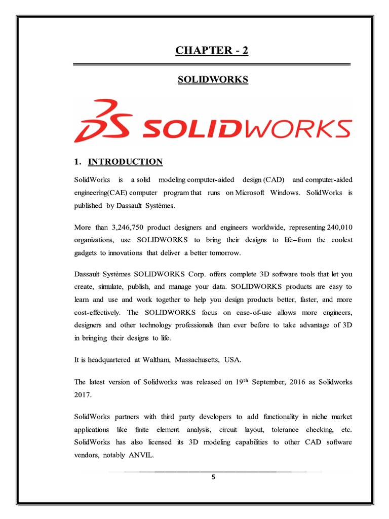 Report For SolidWorks | PDF