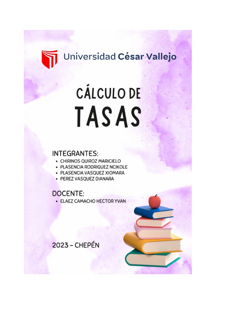 Ejercicio 1 Cálculo de Tasas | PDF