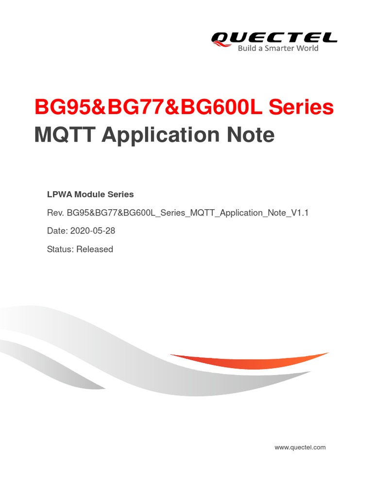 Quectel Bg95bg77bg600l Series Mqtt Application Note V1 1 1 Pdf Transmission Control