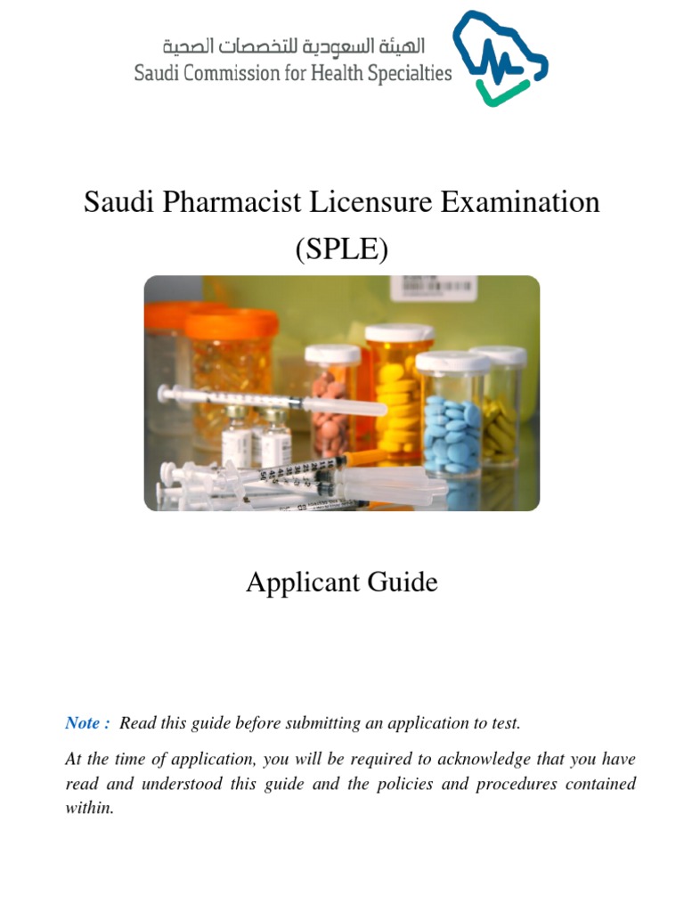 SPLE Applicant Guide | PDF | Pharmacy | Pharmacology