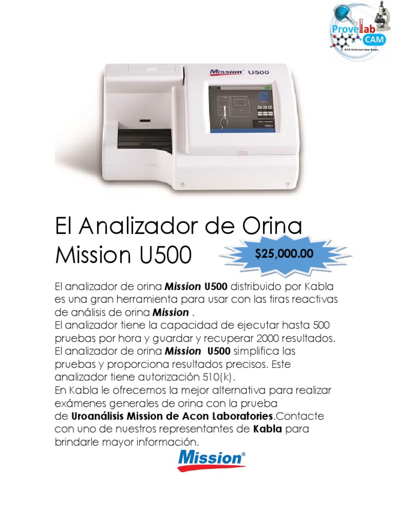 El Analizador de Orina Mission U500 | PDF | Informática