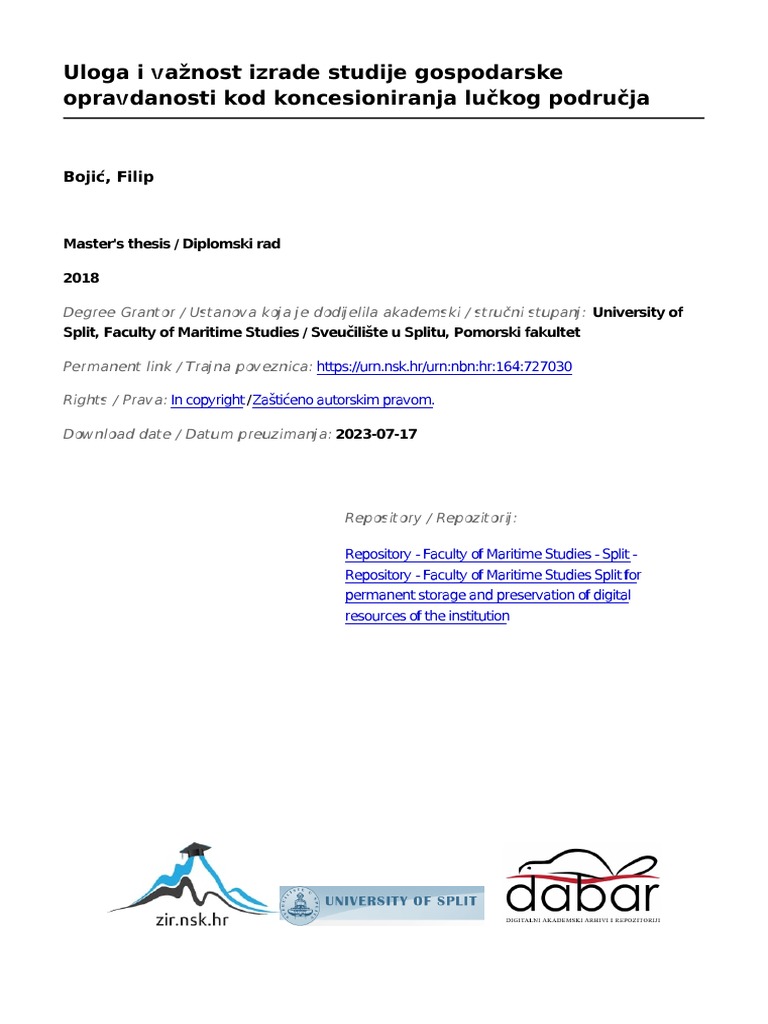 Bojic - Filip - PFST - 2018 - Diplo - Sveuc-Studija G. Opravdanosti | PDF
