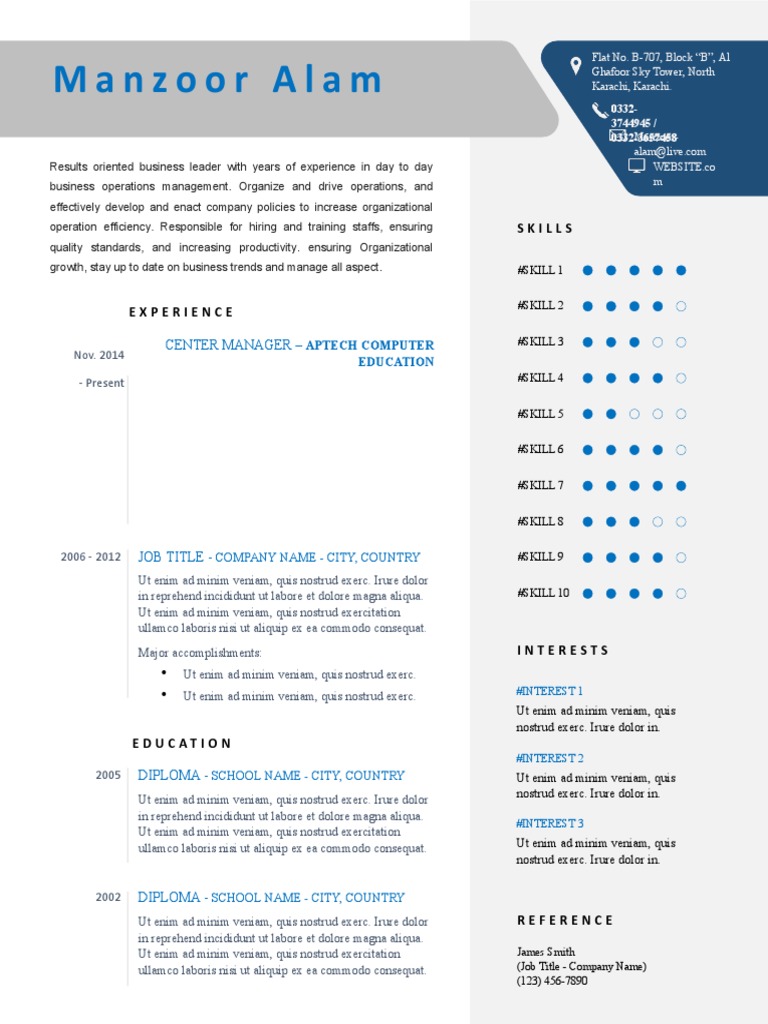 DESMA Resume Template | Download Free PDF | Business