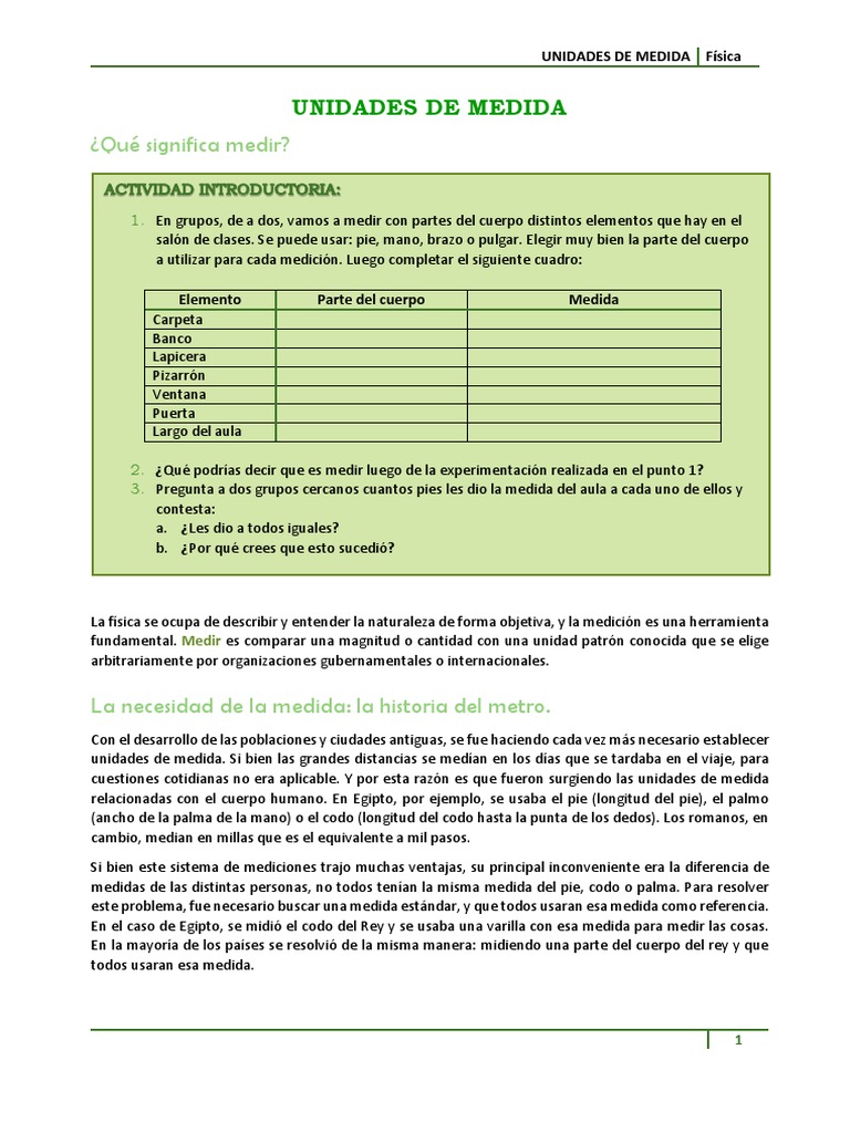 Unidades de Medida en Física | PDF | Temperatura | Medición