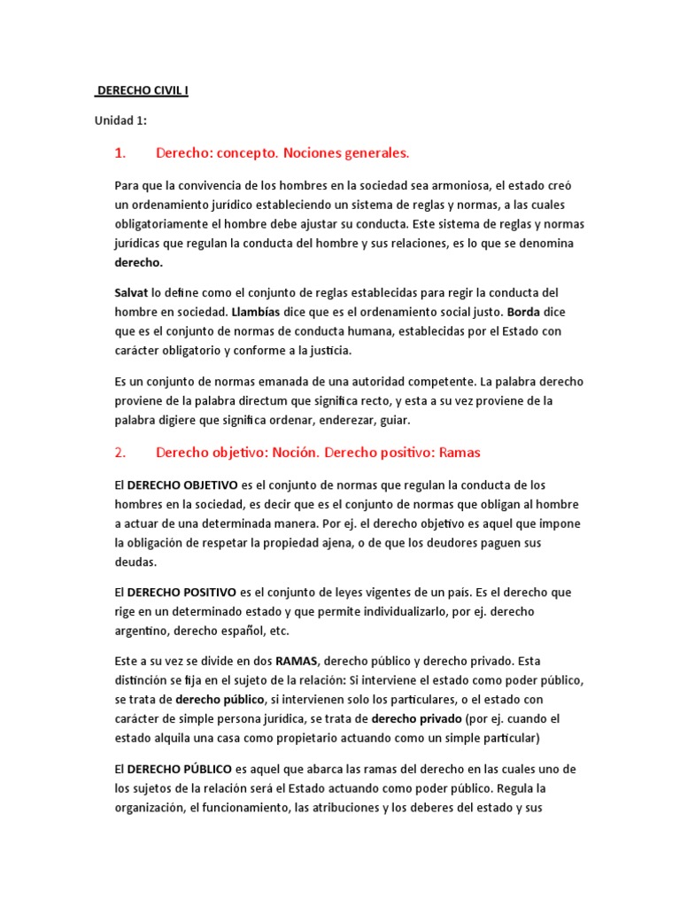 Apunte Civil | PDF | Derechos | Derecho Civil (Common Law)