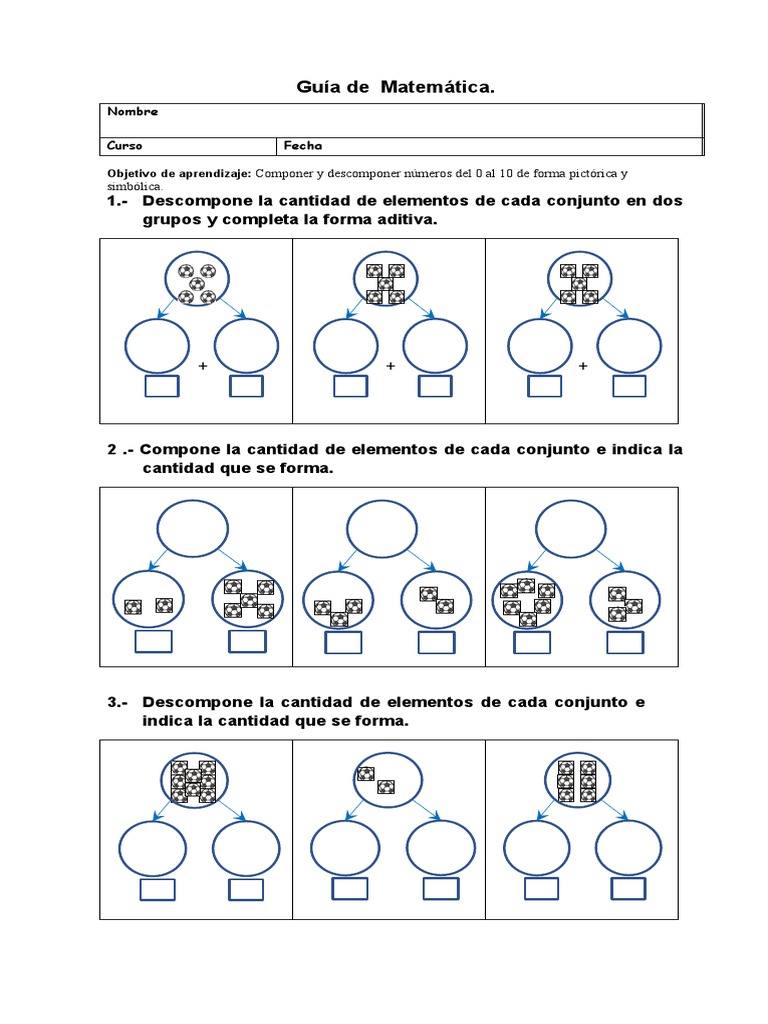 Guía para Componer y Descomponer Números | PDF