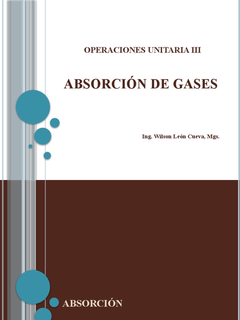 Fundamentos de Absorción de Gases | PDF | Absorción (Química) | Líquidos