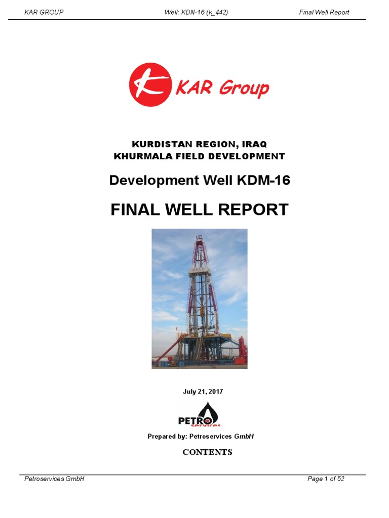 KDN-16 Mudlogging Final Well Report | PDF | Sedimentology