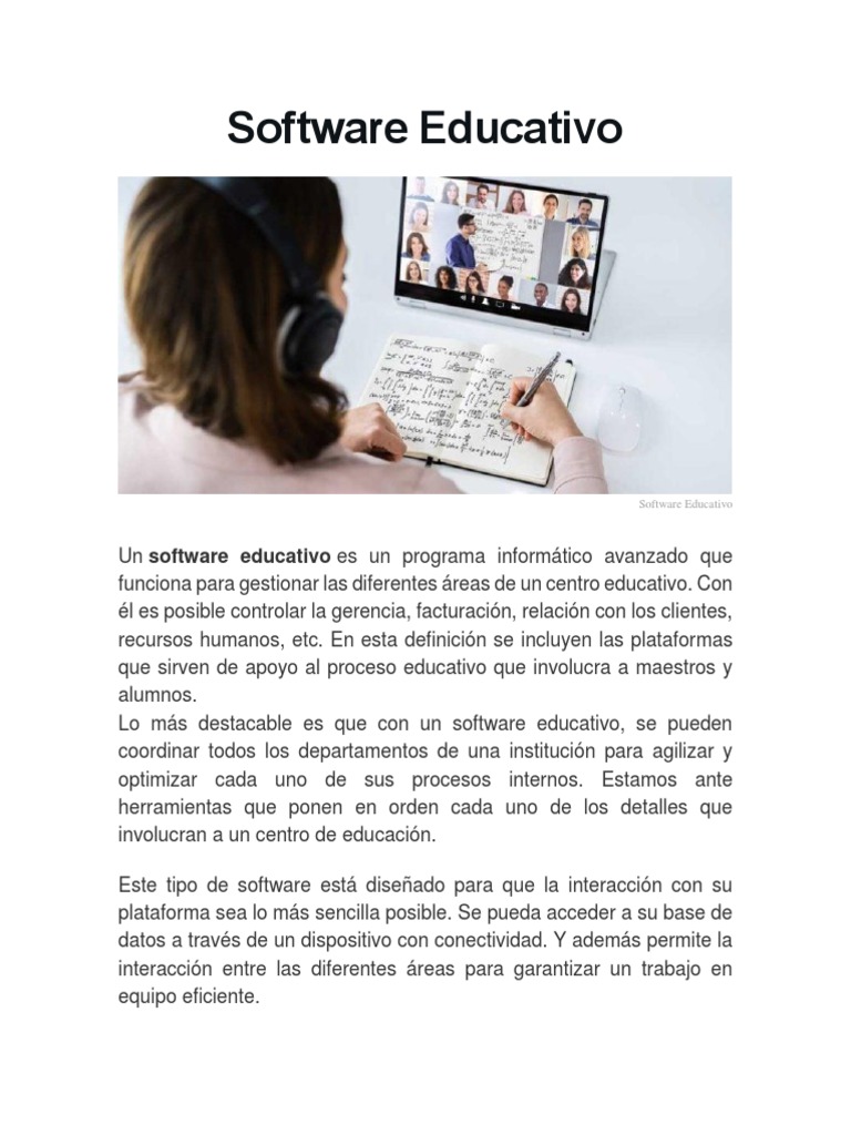Software Educativo | PDF | Software | Software de la aplicacion