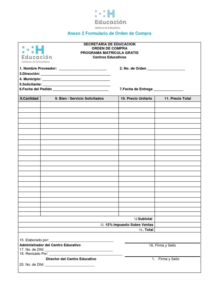 Orden de Compra | PDF