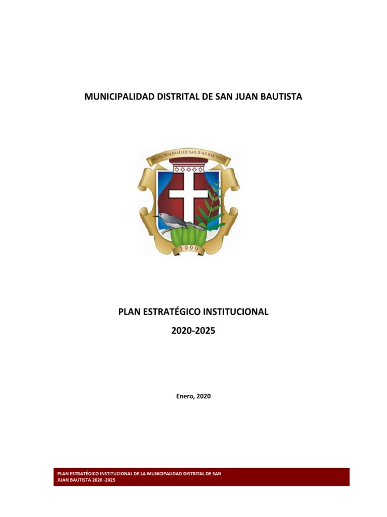 PEI San Juan Bautista 2020-2025 | PDF | Planificación estratégica | Riesgo