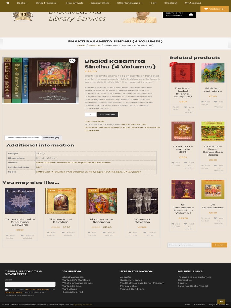 Bhakti Rasamrta Sindhu (4 Volumes) Bhaktivedant | PDF | Forms Of Vishnu | Vaishnavism