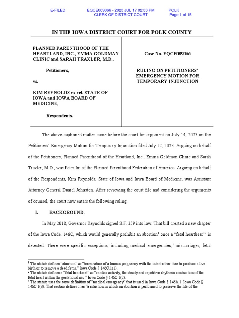 Ruling On Motion For Temporary Injunction (EQCE089066) | PDF | Justice | Crime & Violence