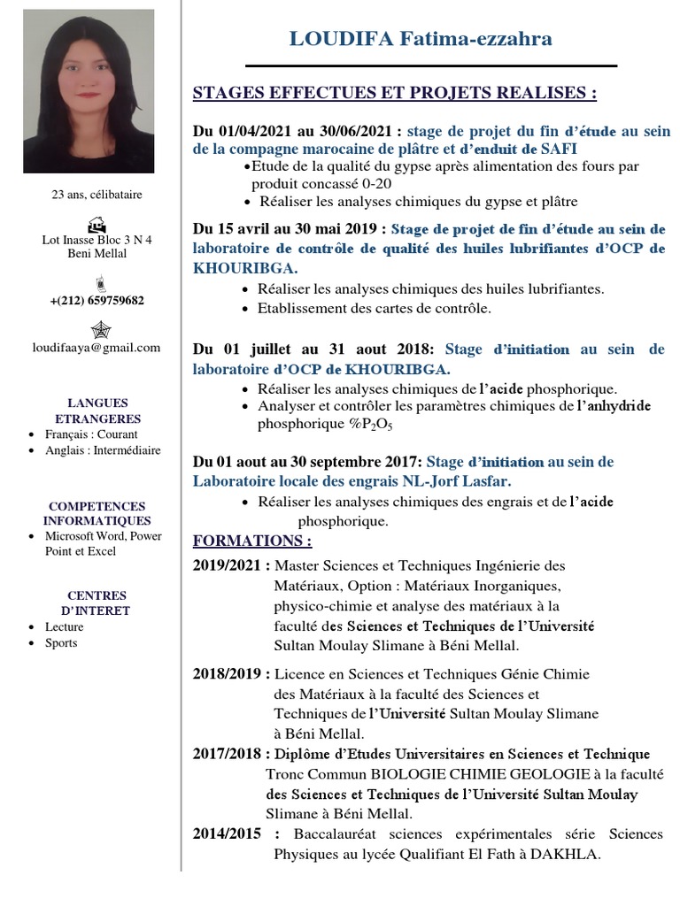 CV Loudifa F | PDF