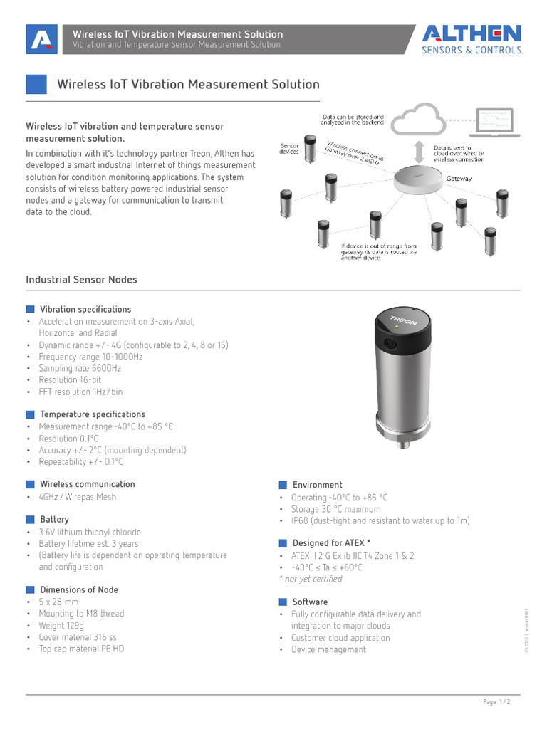 Wireless Iot Vibration Measurement Solution Althen Sensors en | PDF ...