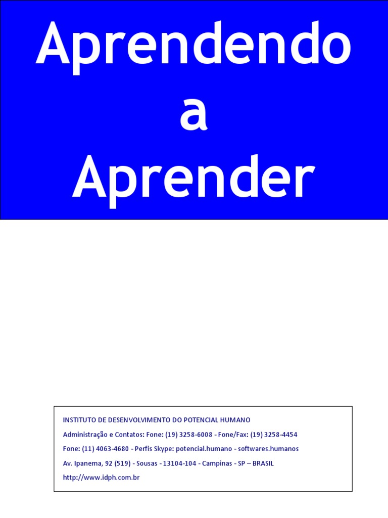 Aprendendo A Aprender | PDF | Aprendizado | Tempo