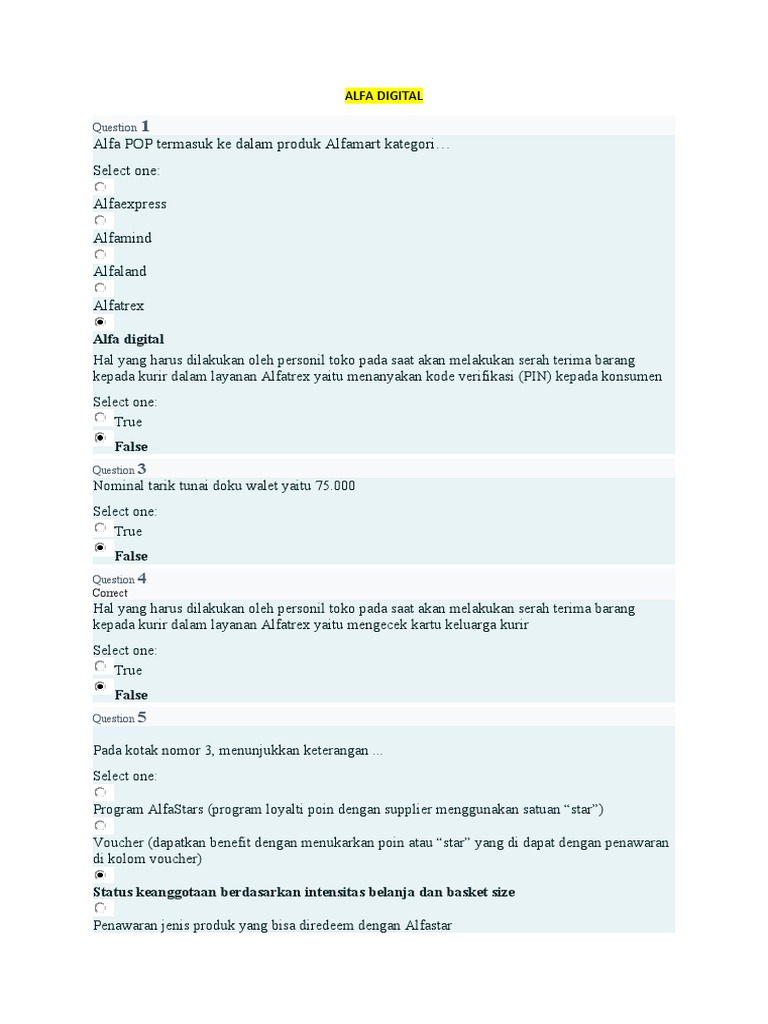 Kisi Alfa Digital | PDF