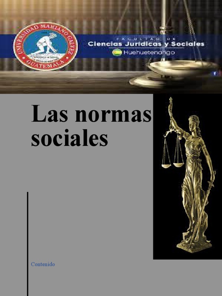 Las Normas Sociales | PDF | Sociedad | Comportamiento