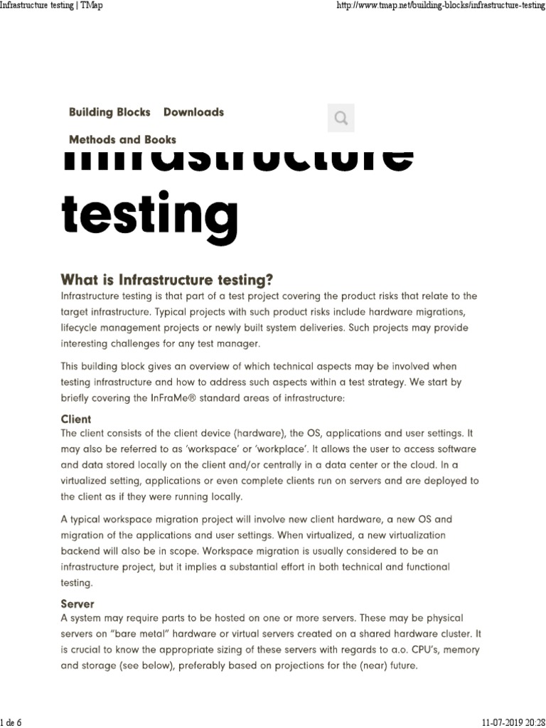 Infrastructure Testing Tmap Pdf 