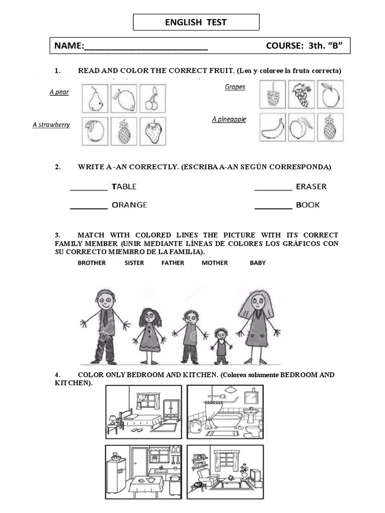 Colorea la fruta correcta | PDF