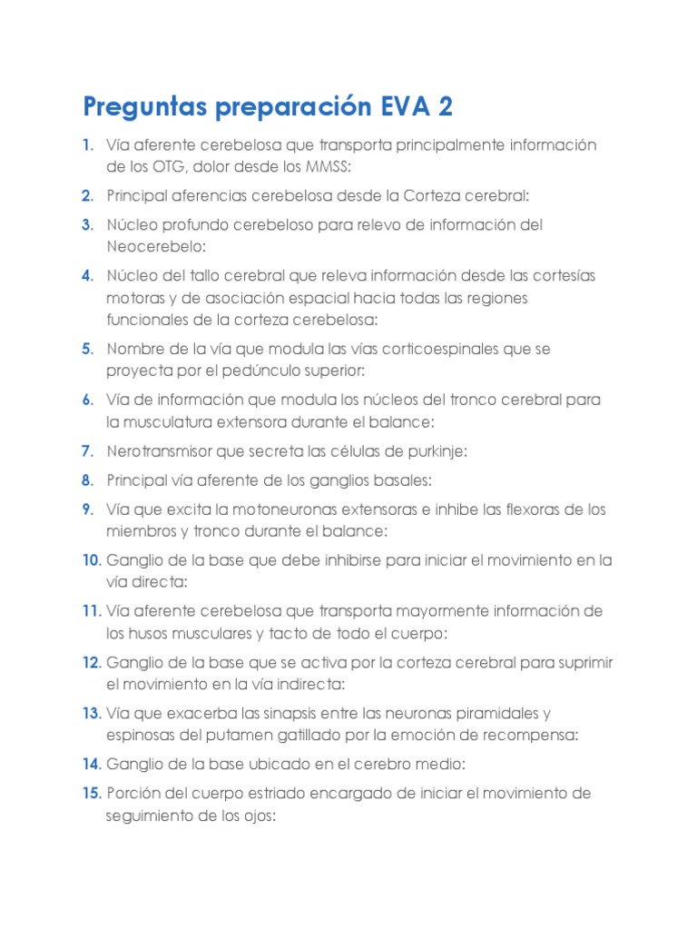 Guía Nº9 Preguntas para EVA2 | PDF