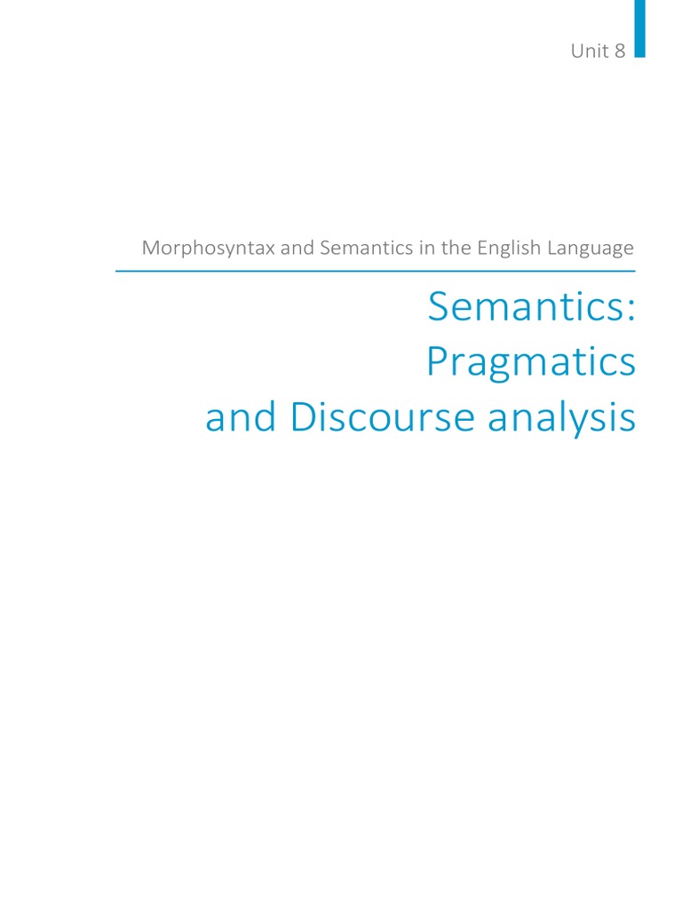 Unit 8 | PDF | Linguistics | Discourse