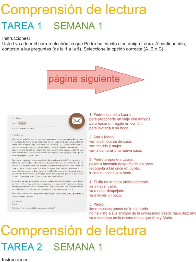 Comprensión de Lectura - II | PDF