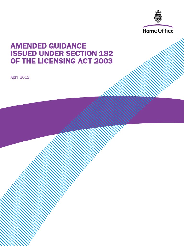 DCMS Guidance Section 182 Licensing Apr 12 | PDF | Justice | Crime ...