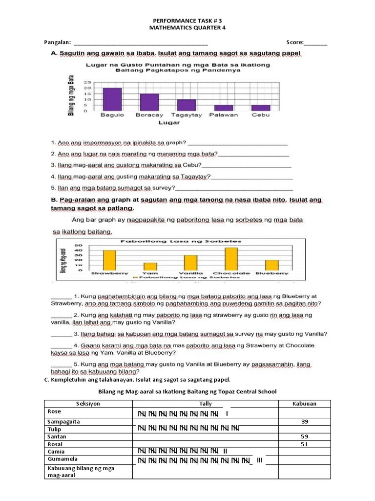 Performance Task 3 Math Q4 Pdf
