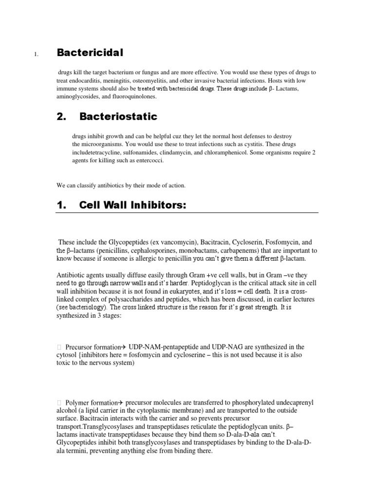 Bactericidal | PDF | Antibiotics | Antimicrobial Resistance