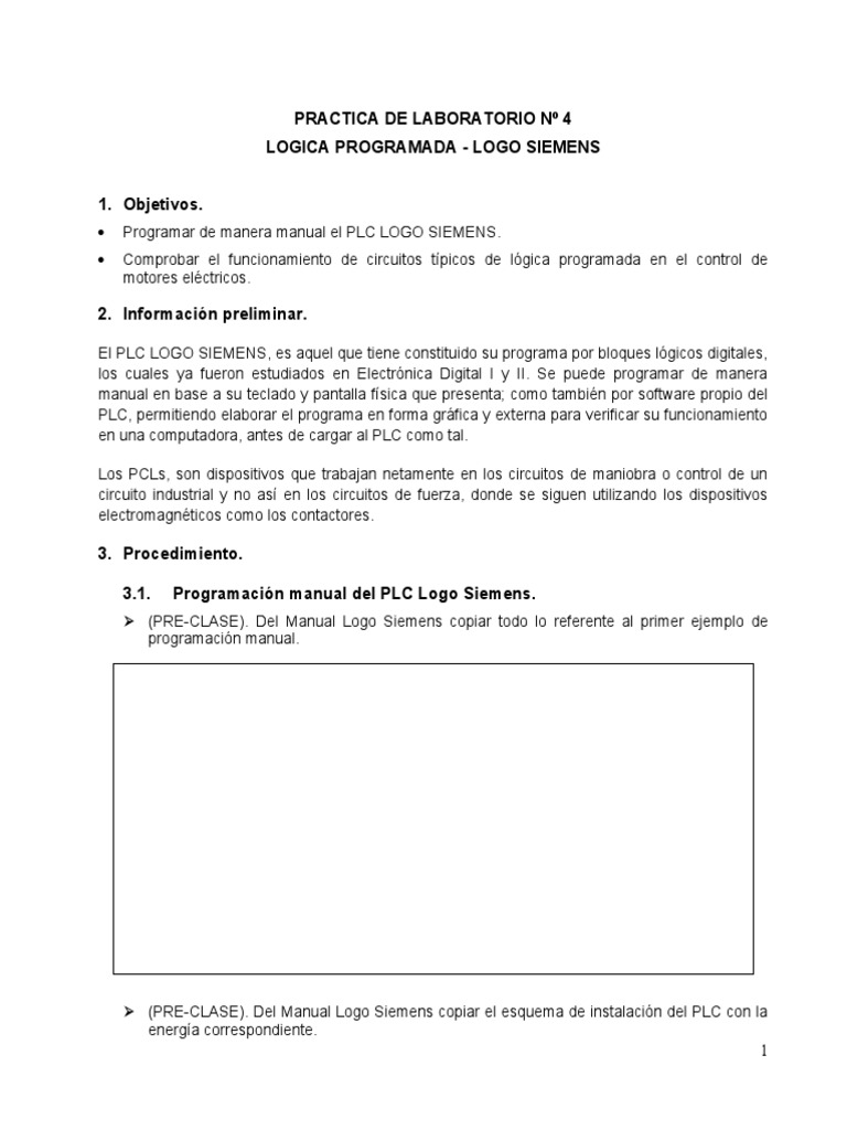 Pract Lab 4 Ind II | PDF | Controlador lógico programable | Ciencias fisicas