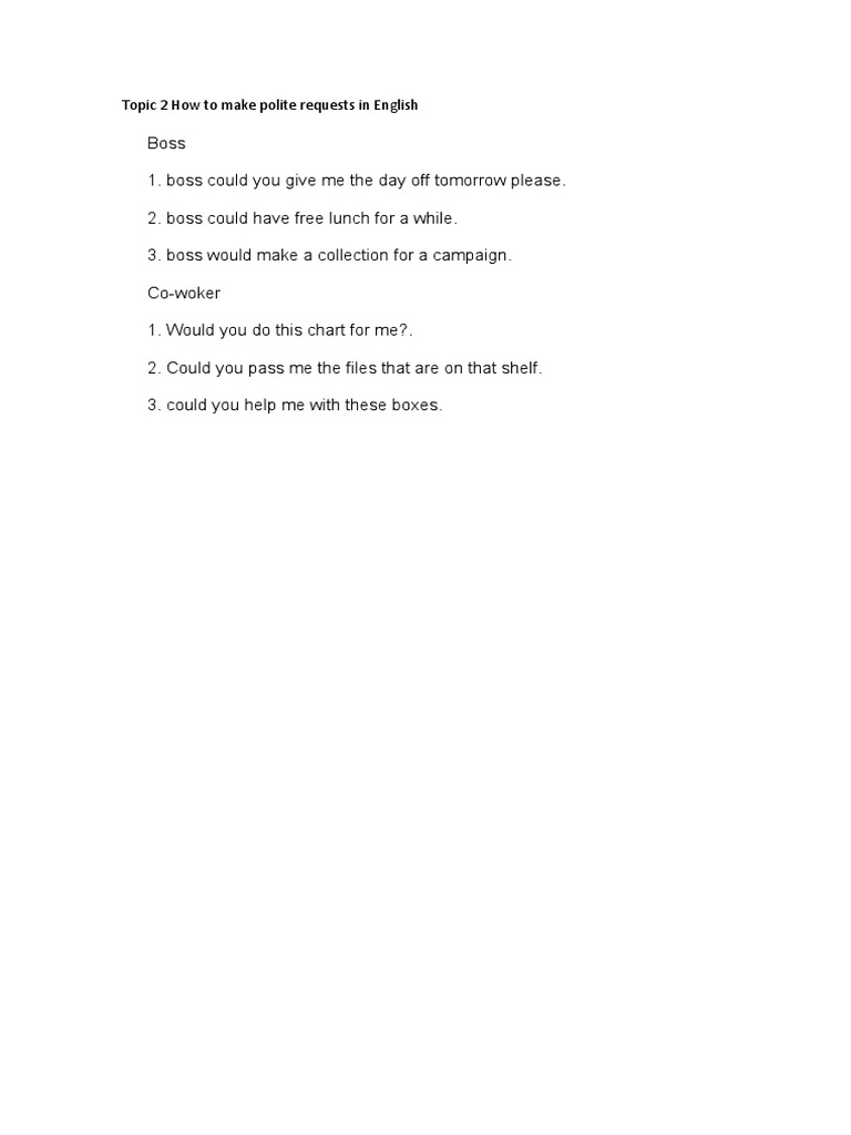 Topic 2 How To Make Polite Res In English PDF